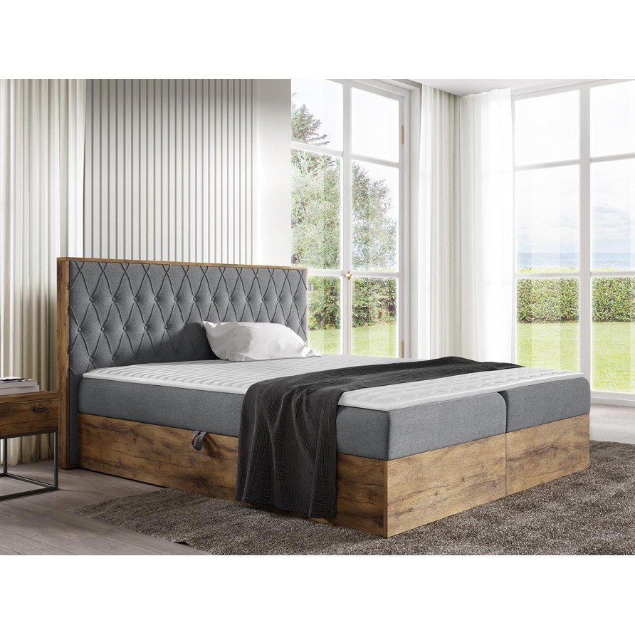 Boxspringbett mit zwei Bettkästen Madaris 6 » Kostenlose Lieferung